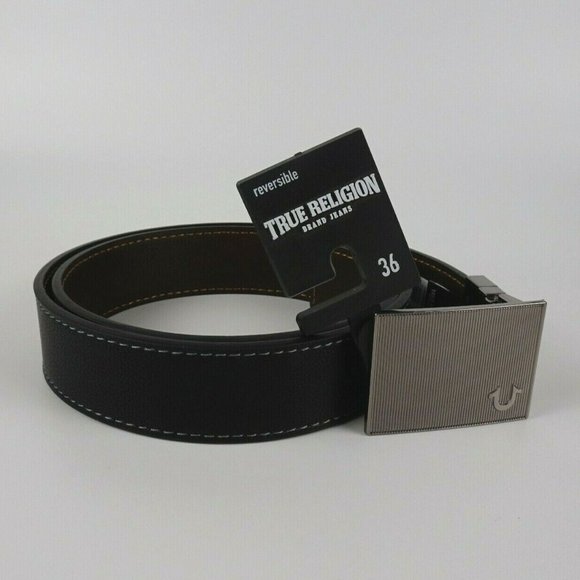 True Religion | Accessories | True Religion Mens Belt Optic Reversible ...